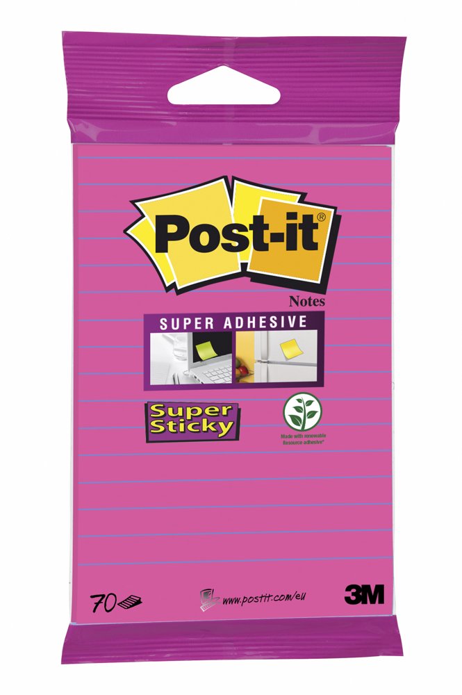 Notatblokk Post-it® Super Sticky Z-notes fuchsia - Wulff Supplies