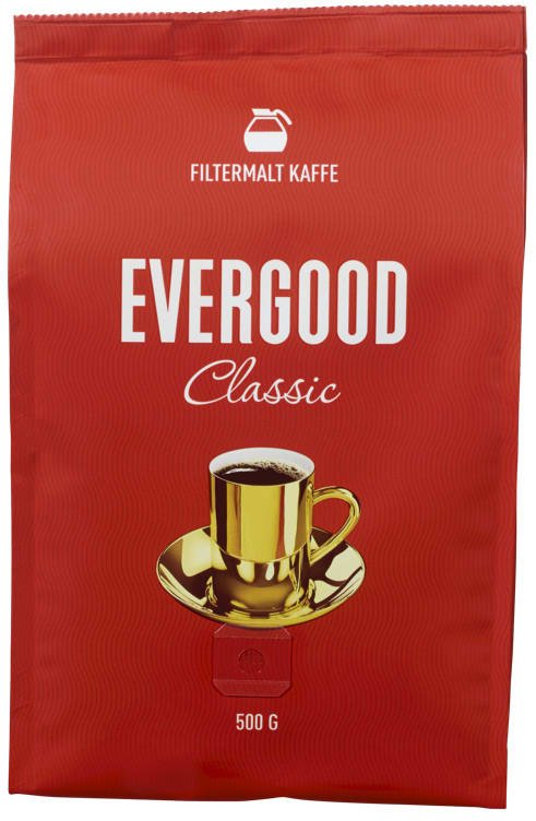 Kaffe Evergood Classic filtermalt 500g Rainforest Alliance - Wulff Supplies